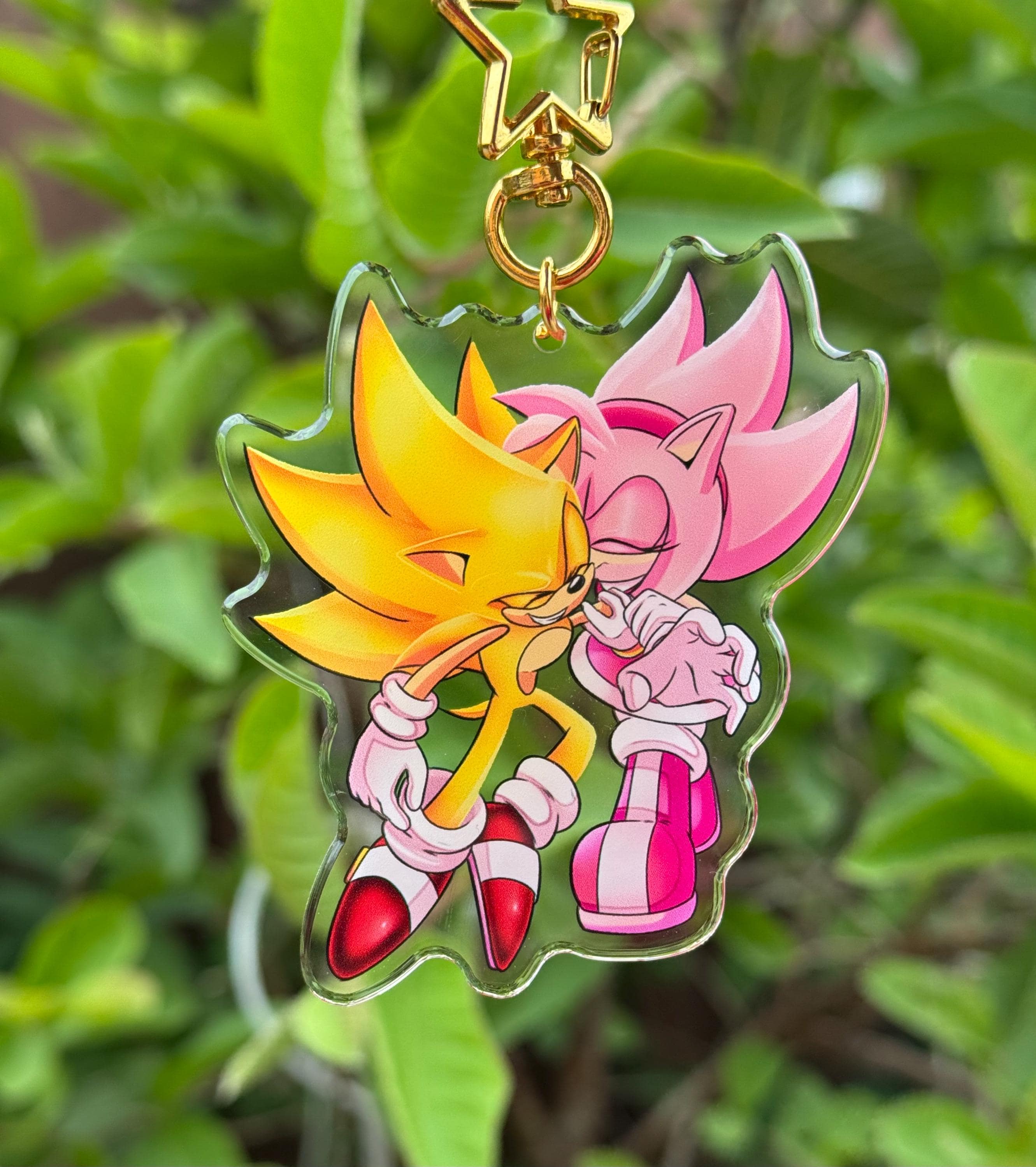 Sonamy Kissing Keychain: Yellow and Pink Rat Valentine Themed Charm - Etsy