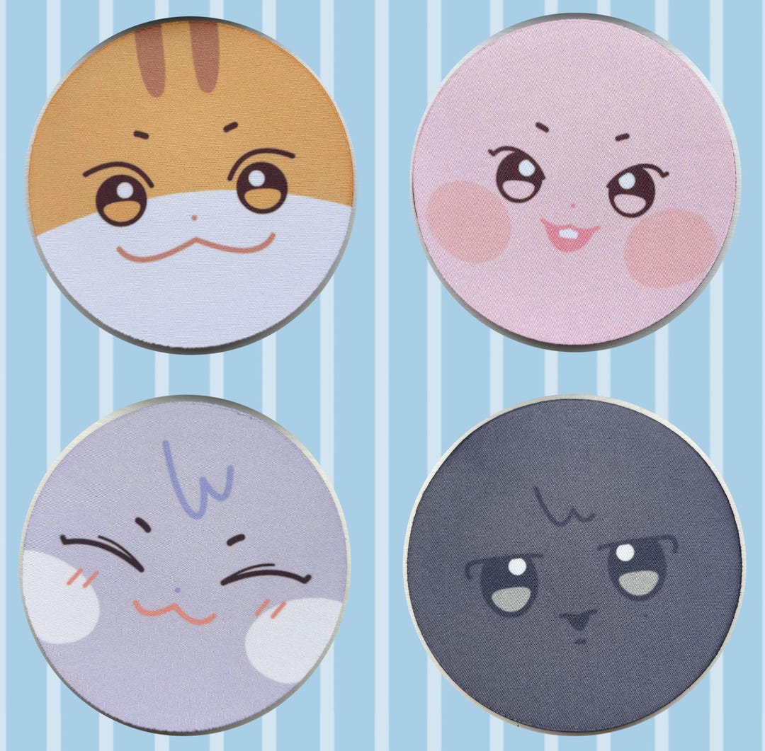 Ateez Aniteez Face Coaster OT8 Kpop Merch Gift Set - Etsy