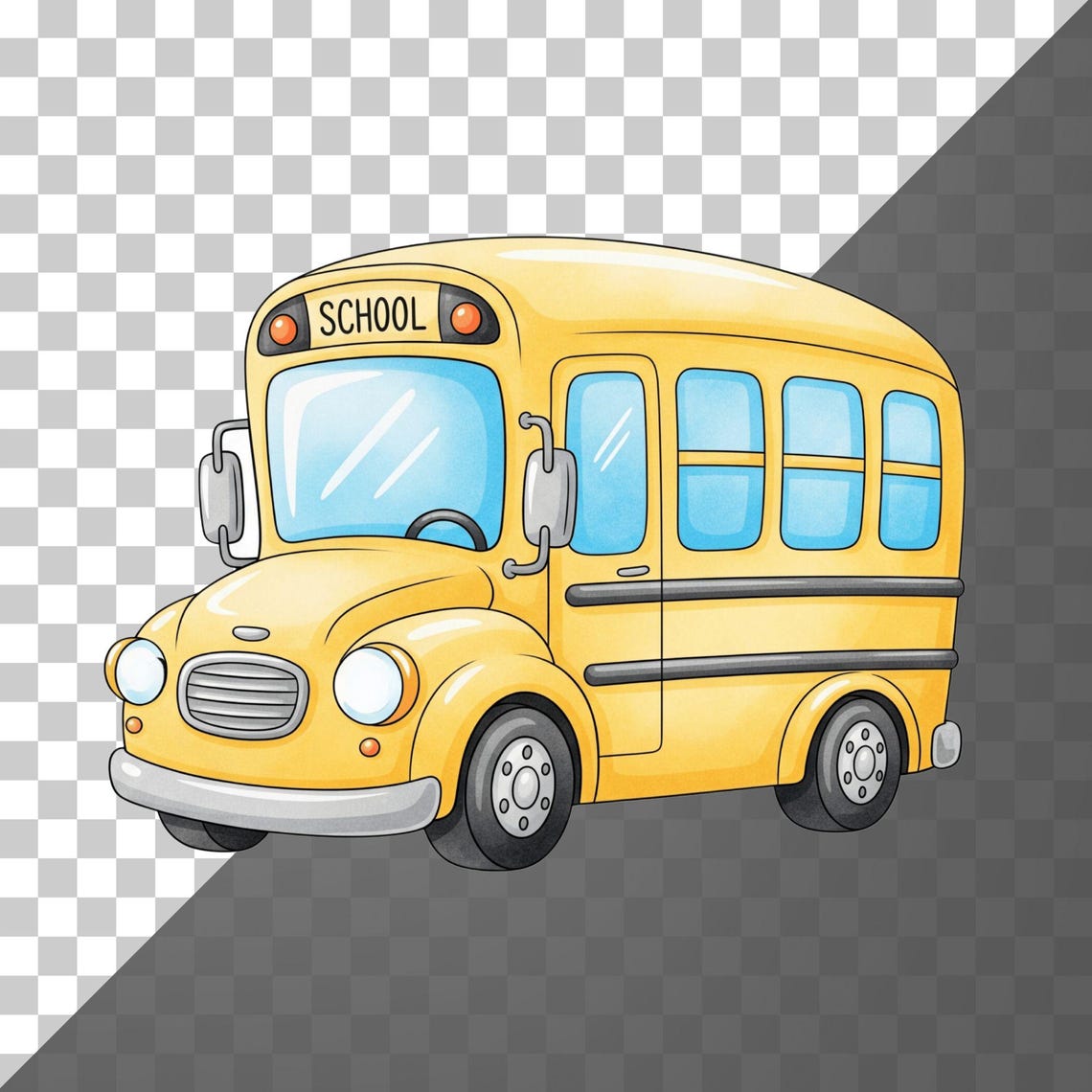 Groovy School Clipart, Retro School PNG, Back to School Clipart, Cute ...