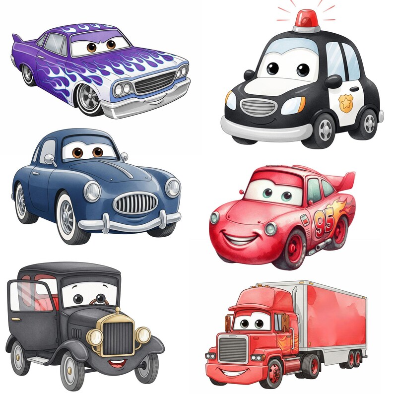 Race Car Clipart, Car Birthday PNG, Car Invitation Clipart, Party Decor ...