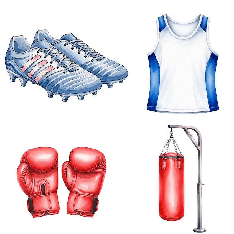 Watercolor Sports Clipart, Sports Balls PNG, Basketball Png, Football ...