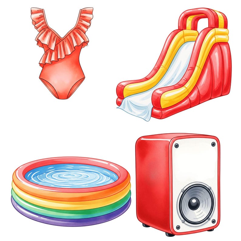 Pool Party Clipart, Summer Pool Party PNG, Kids Poolside Clipart ...