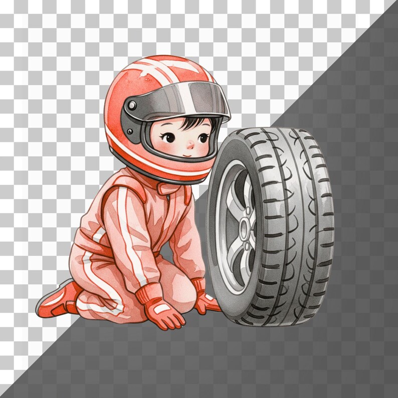 Watercolor Race Car Clipart, Baby Racer PNG, Cute Red Cars, Little ...