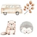 Camping Animals Clipart, Cute Kids Campaign Clipart, Forest Clipart Png ...