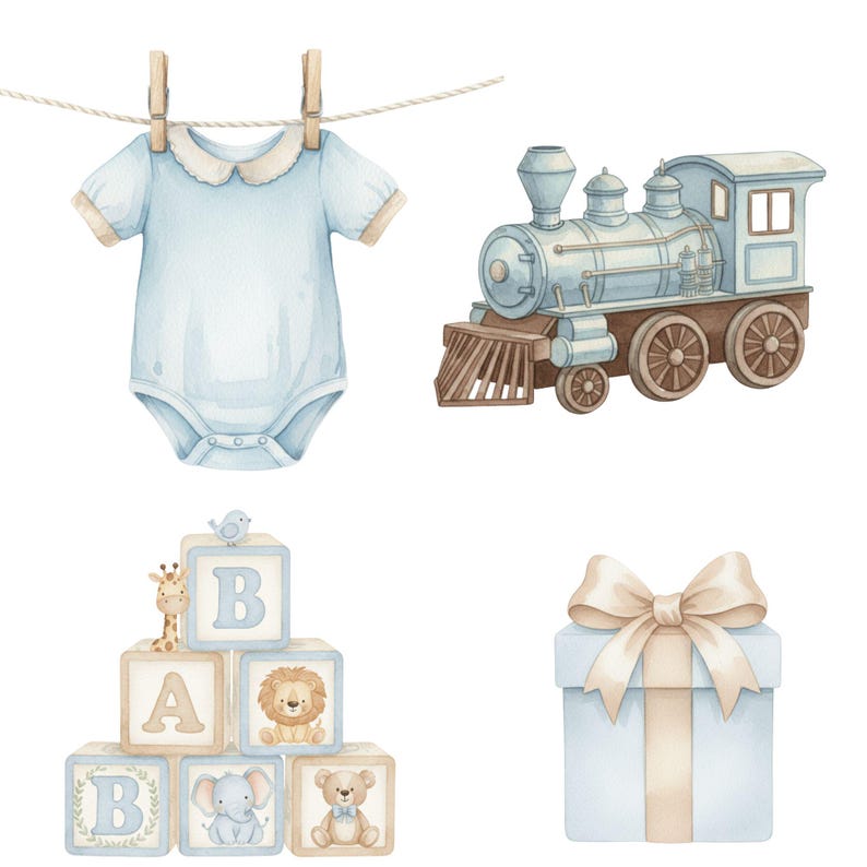 Teddy Bear Clipart, Watercolor Blue Baby Bear PNG, Cute Sleeping Teddy ...