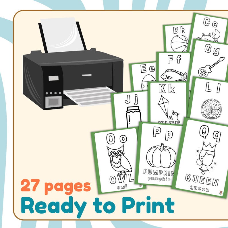 Preschool Alphabet Coloring Book | A-Z Letter Coloring Pages for Kids ...