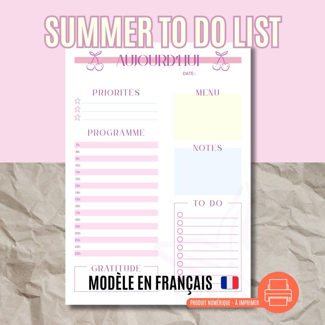 Printable Daily Planner, Undated Daily Schedule, Downloadable PDF ...