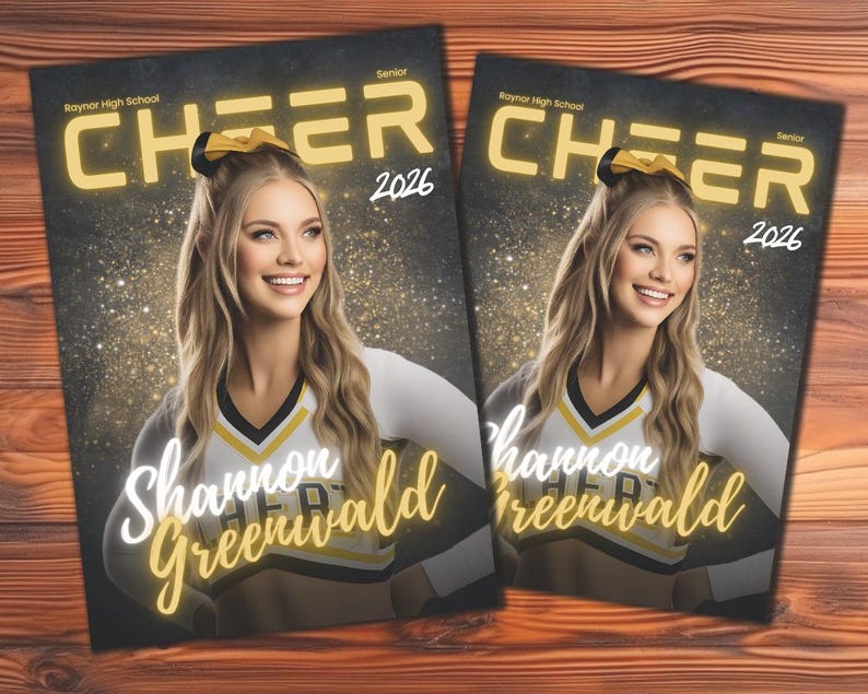 Editable Cheerleading Poster Template | Canva Banner (digital Download ...