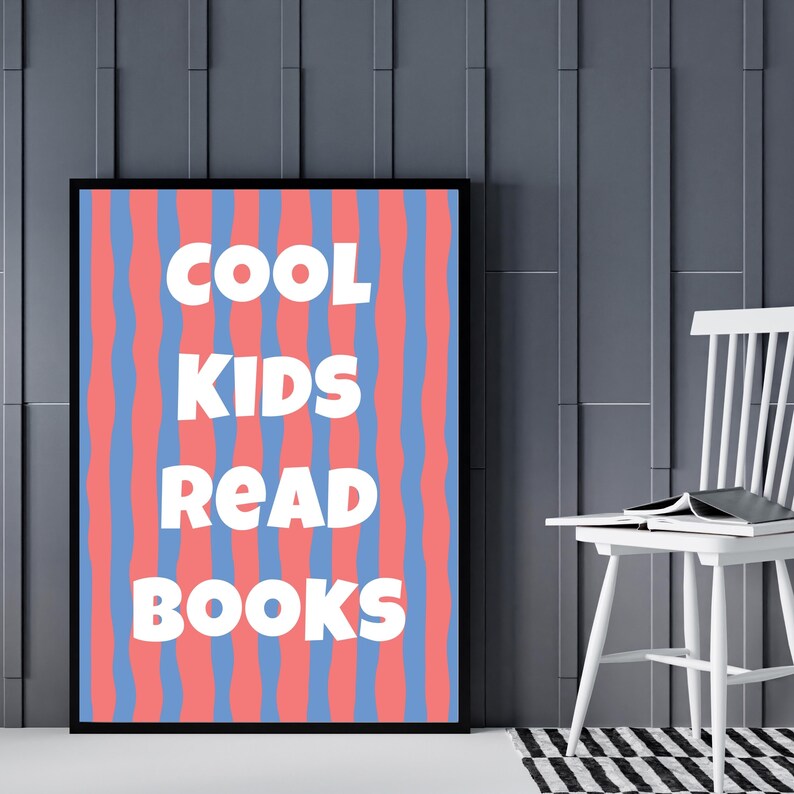 Kids Read Books Print, Playful Classroom Poster (digital Download - Etsy