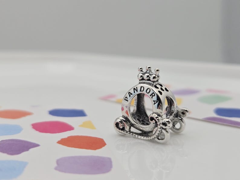 New Authentic Pandora Carriage Crown O Charm Fit Bracelet Necklace ...