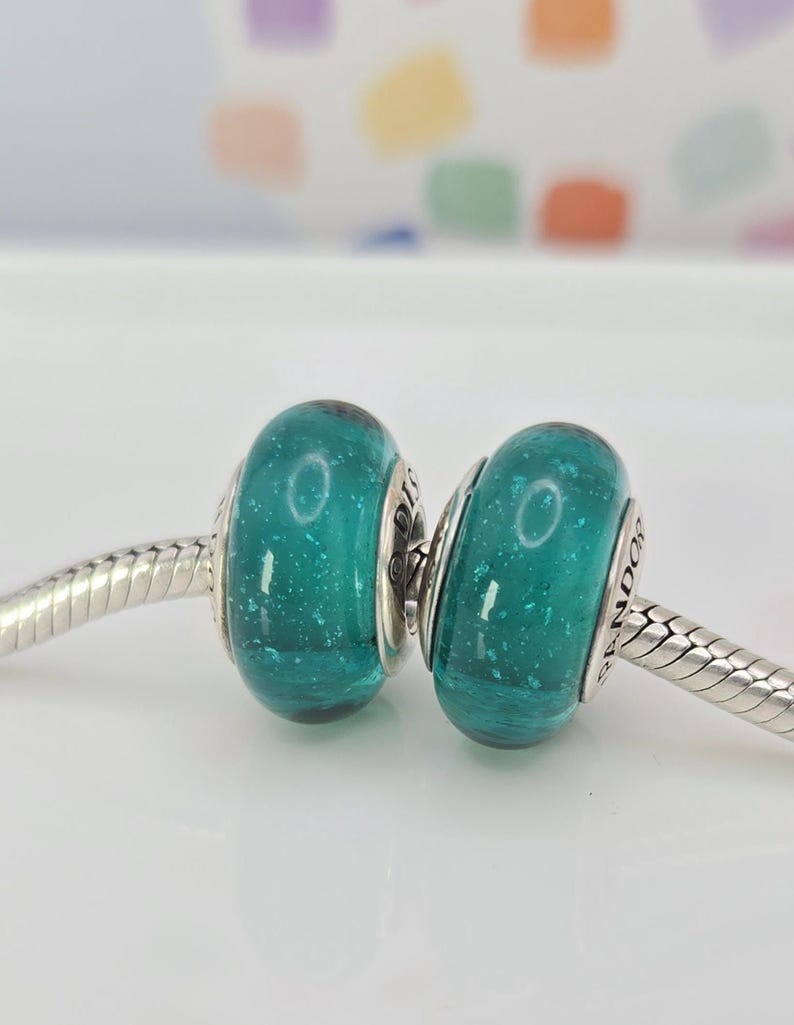 New Pandora Jasmine Disney Signature Murano Glass Charm for Pandora ...