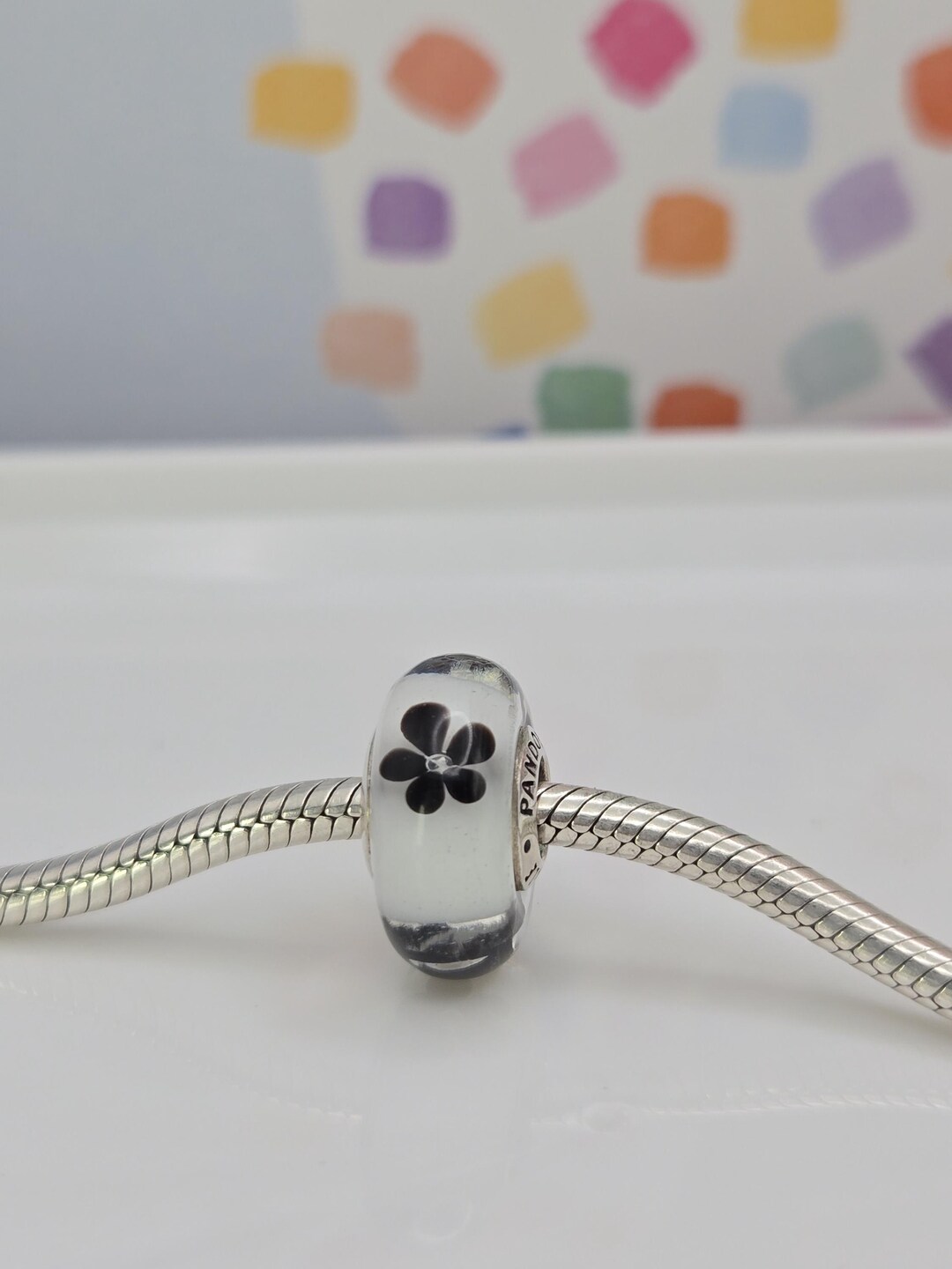 New Pandora Black Cherry Blossom Charm for Pandora Bracelet Necklace ...