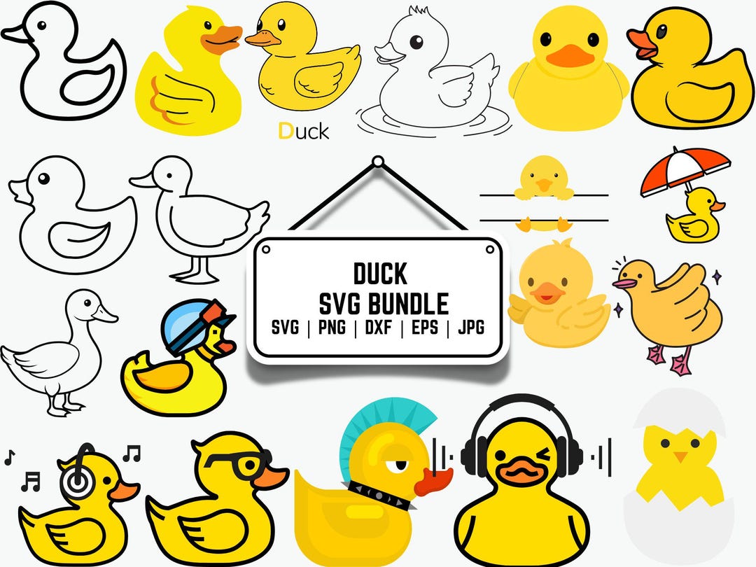 Duck SVG Bundle: Rubber Ducky Clipart, Cut File (digital Download) - Etsy