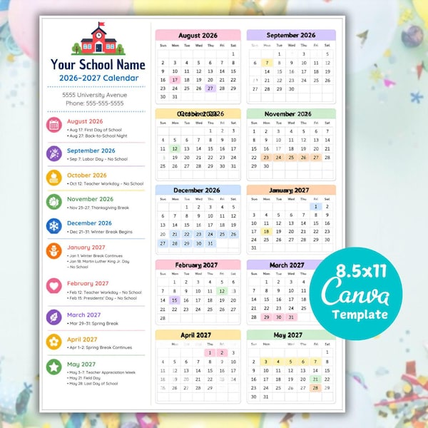 2027 Wall Calendars - Etsy