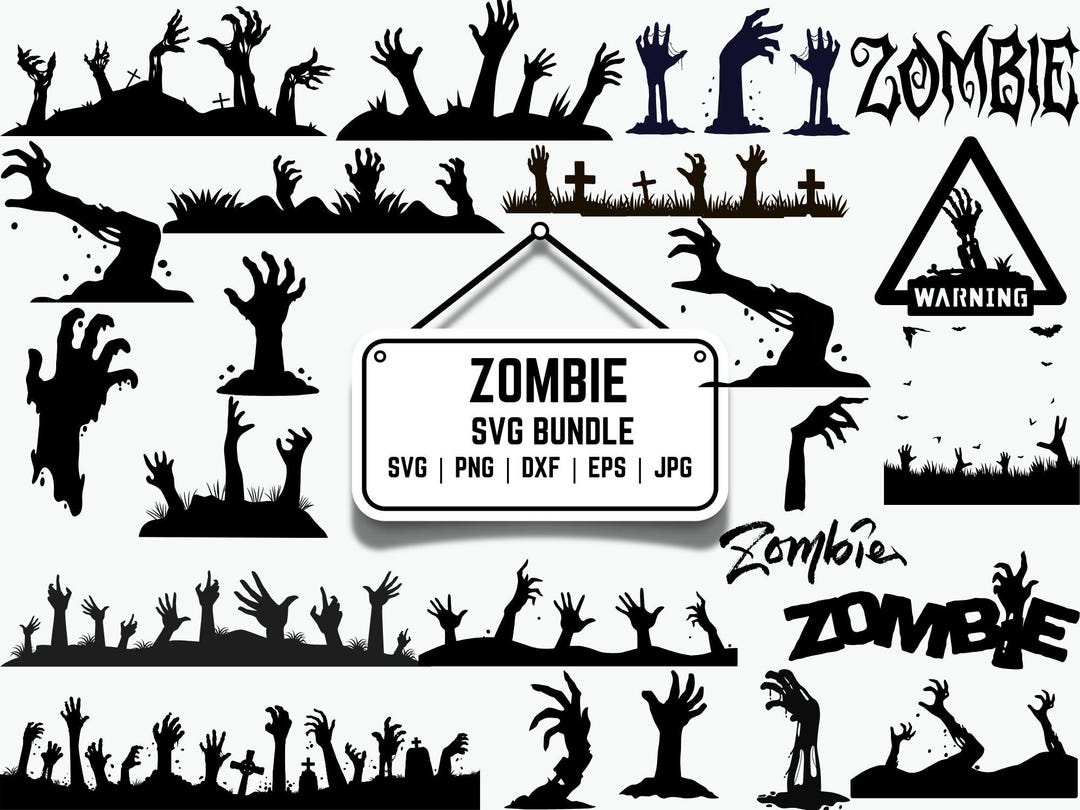 Zombie SVG Bundle: Horror Clipart, Cut Files (instant Download) - Etsy