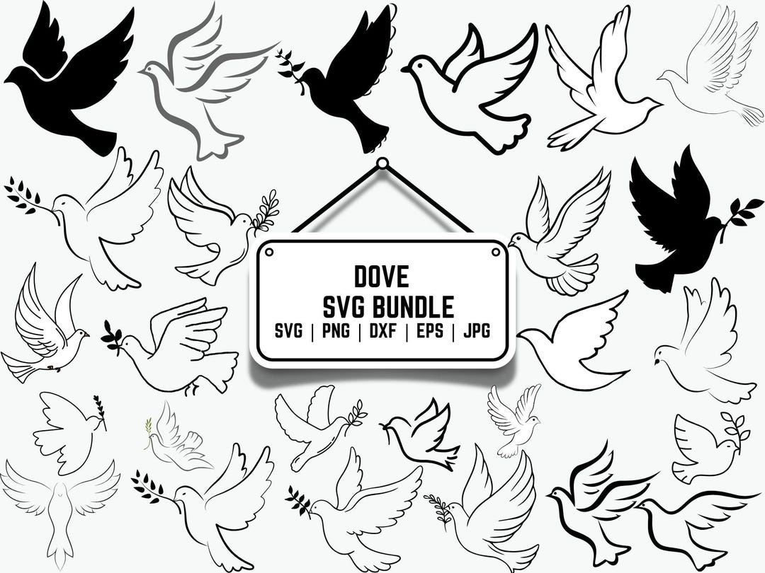 Dove SVG Bundle: Pigeon Clipart, Wedding Doves (digital Files) - Etsy