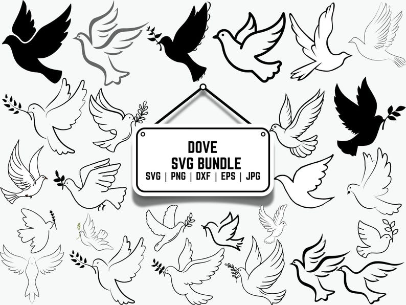 Dove SVG Bundle: Pigeon Clipart, Wedding Doves (digital Files) - Etsy
