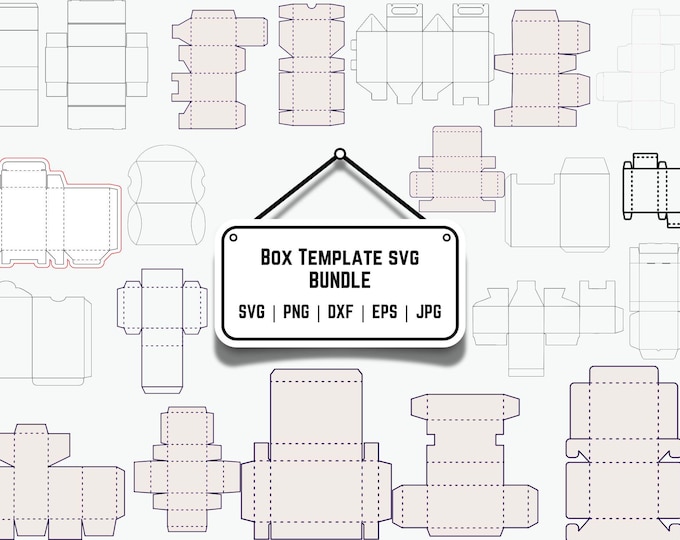 Box Template SVG Bundle: DIY Paper Craft Gift Boxes, Favor Gift ...