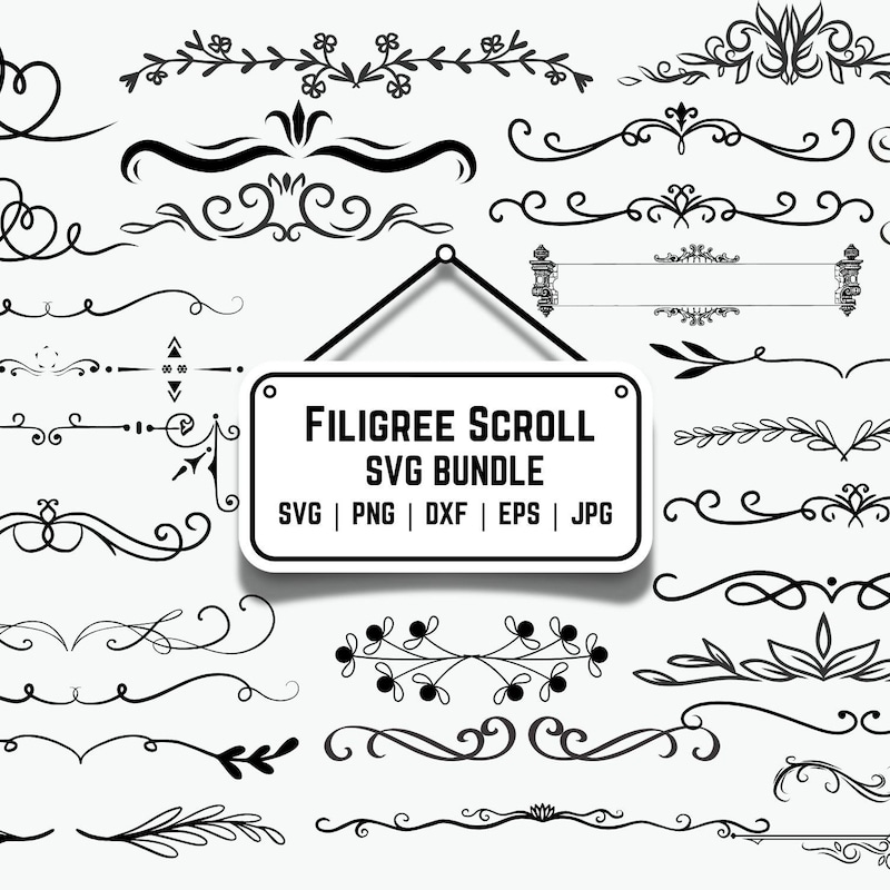 Scroll Svg Applique - Etsy