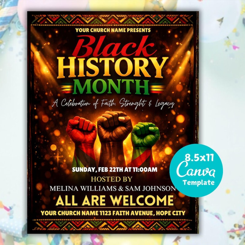 Black History Month Church Bulletins - Etsy