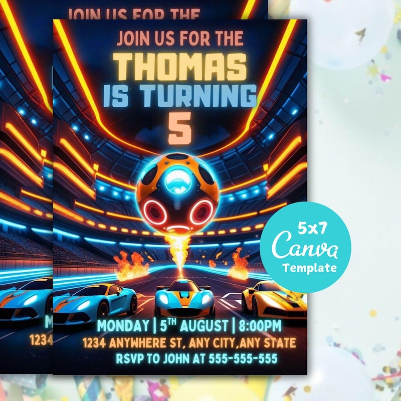 Rocket League Invitation - Etsy