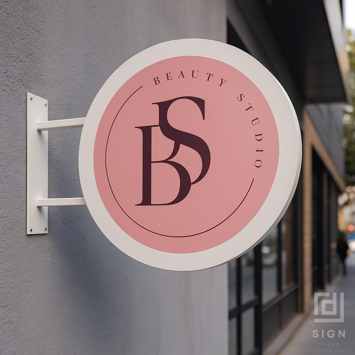 Oval Blade Sign for Shop | Custom Hanging Metal Business Logo Sign ...