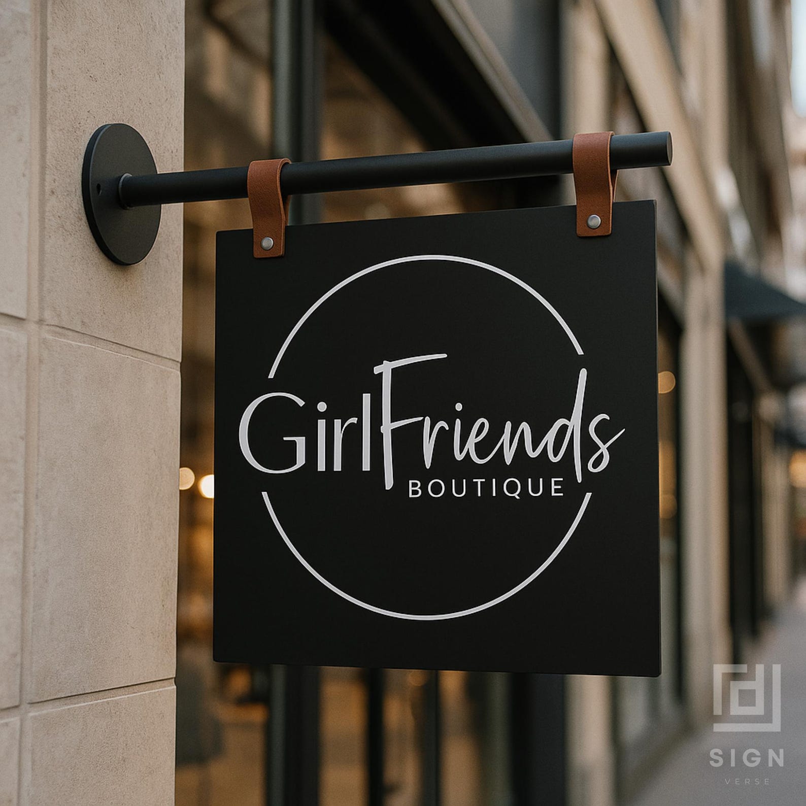 Oval Blade Sign for Shop | Custom Hanging Metal Business Logo Sign ...