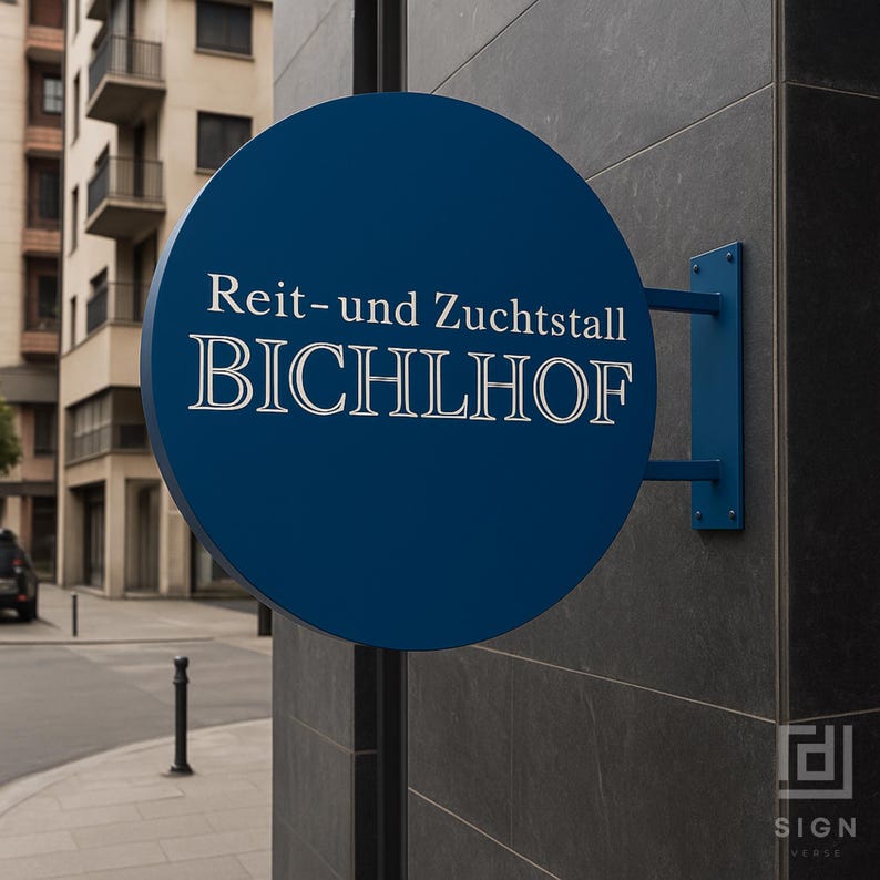 Oval Blade Sign for Shop | Custom Hanging Metal Business Logo Sign ...