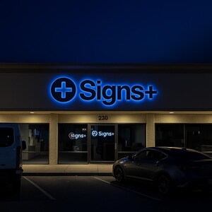 Custom Storefront Backlit Sign | Metal LED Business Name Wall Sign ...