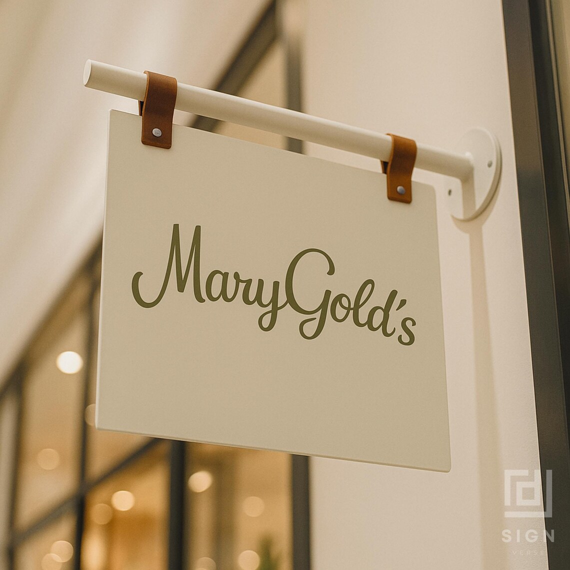 Round Flag Sign for Shop | Custom Double Sided Hanging Metal Sign ...