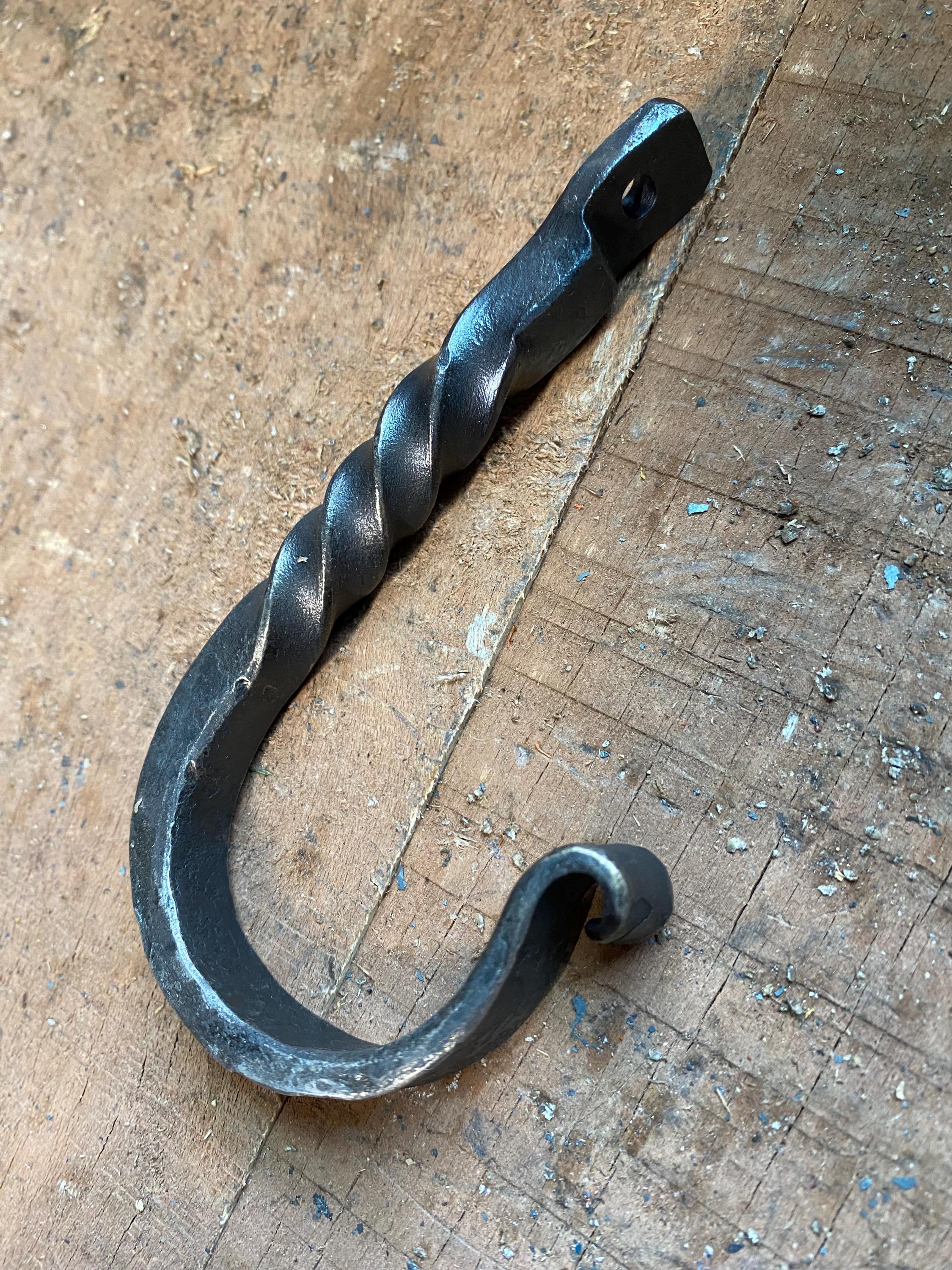 Twisted J Hook, Blacksmith Made and Hand Forged - Etsy