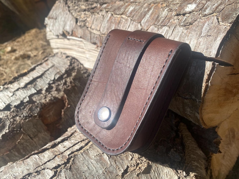 Handmade Leather Pouch With Belt Loop – Hand Stitched - Etsy