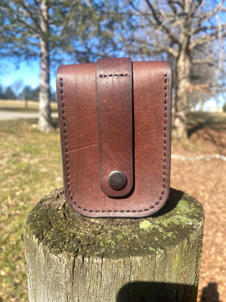 Handmade Leather Pouch With Belt Loop – Hand Stitched - Etsy