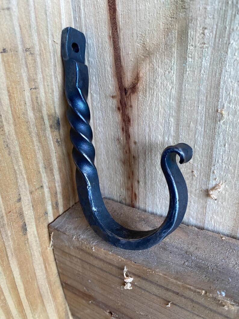 Twisted J Hook, Blacksmith Made and Hand Forged - Etsy