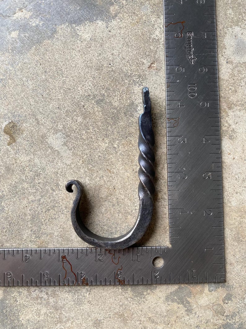 Twisted J Hook, Blacksmith Made and Hand Forged - Etsy