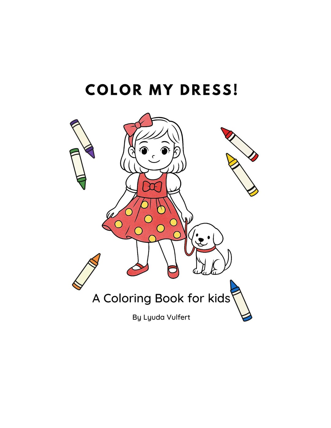 Coloring ”color My Dress” Printable Kids Fashion Activity Book | 24 ...