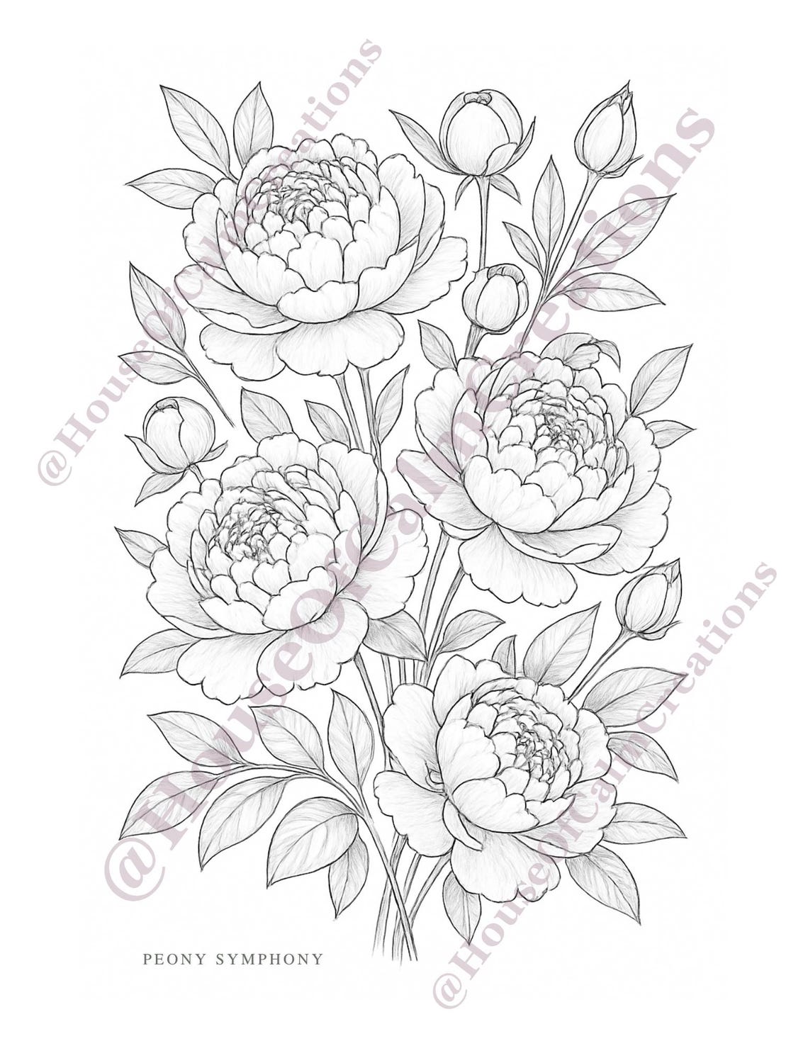 Flower Garden Coloring Book: 25 Printable Floral Designs (PDF Download ...