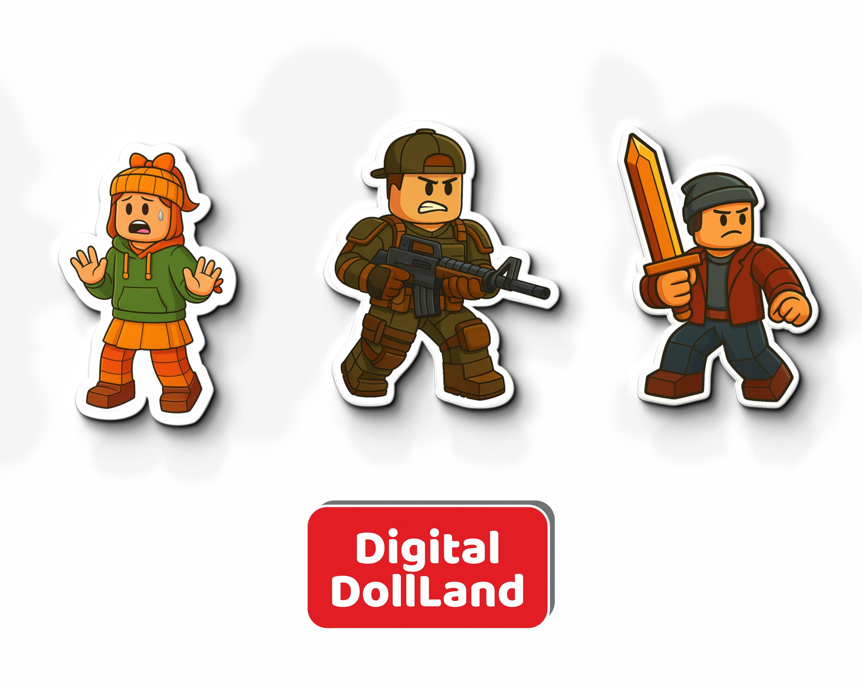 Zombie Apocalypse Sticker Pack • 24 Roblox-inspired Cut-outs ...