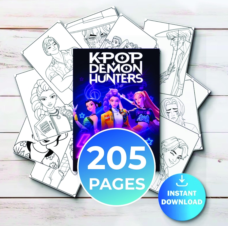Kpop Demon Hunters Party Kit, Huntrix Birthday Decor, Editable Canva ...