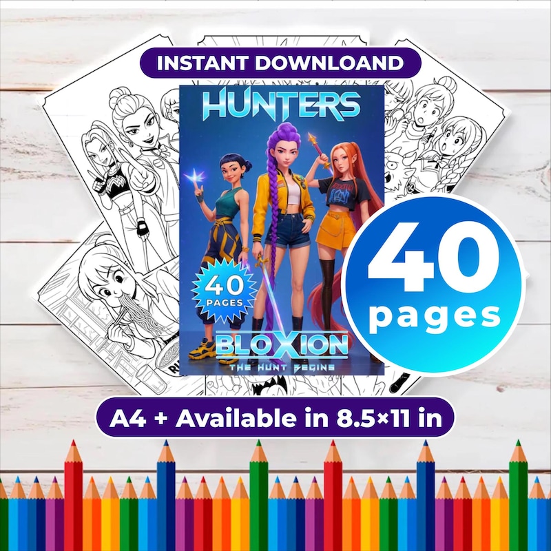 Coloring Pages Huntrix - Etsy