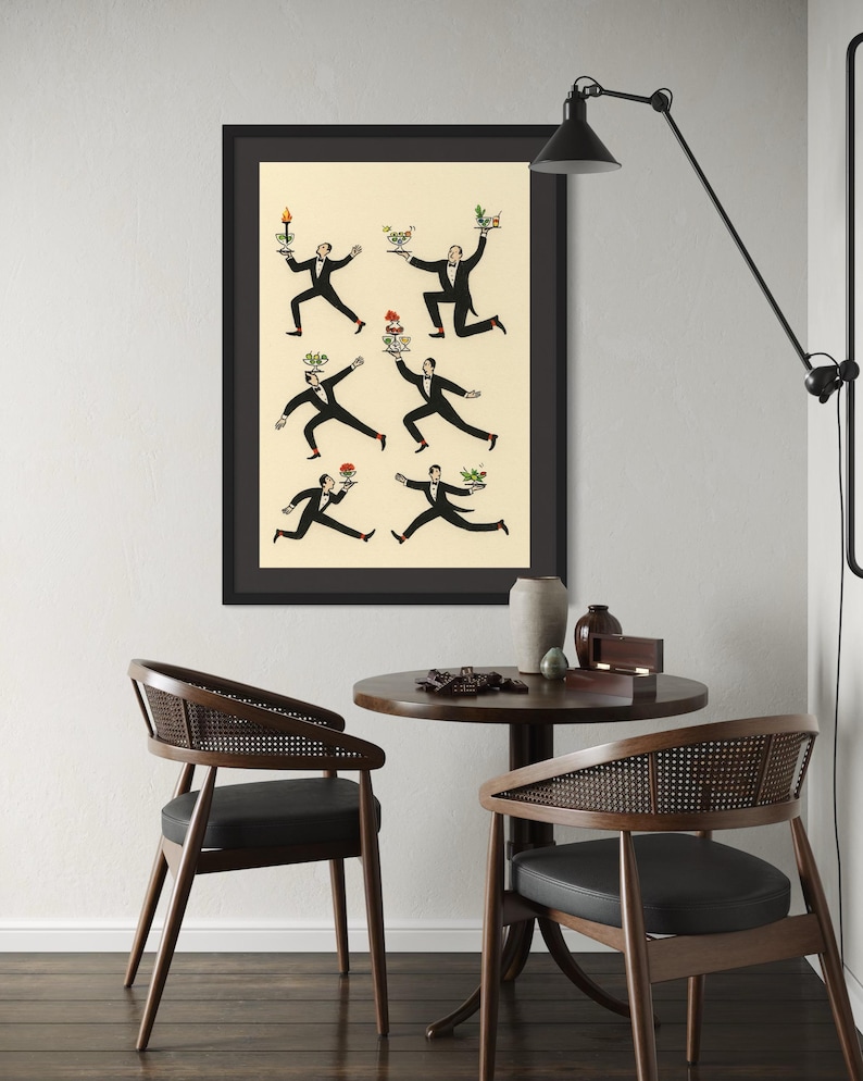 Jack Penny Wine Waiter Print – Italian Kitchen Art, Vintage Bar Cart ...