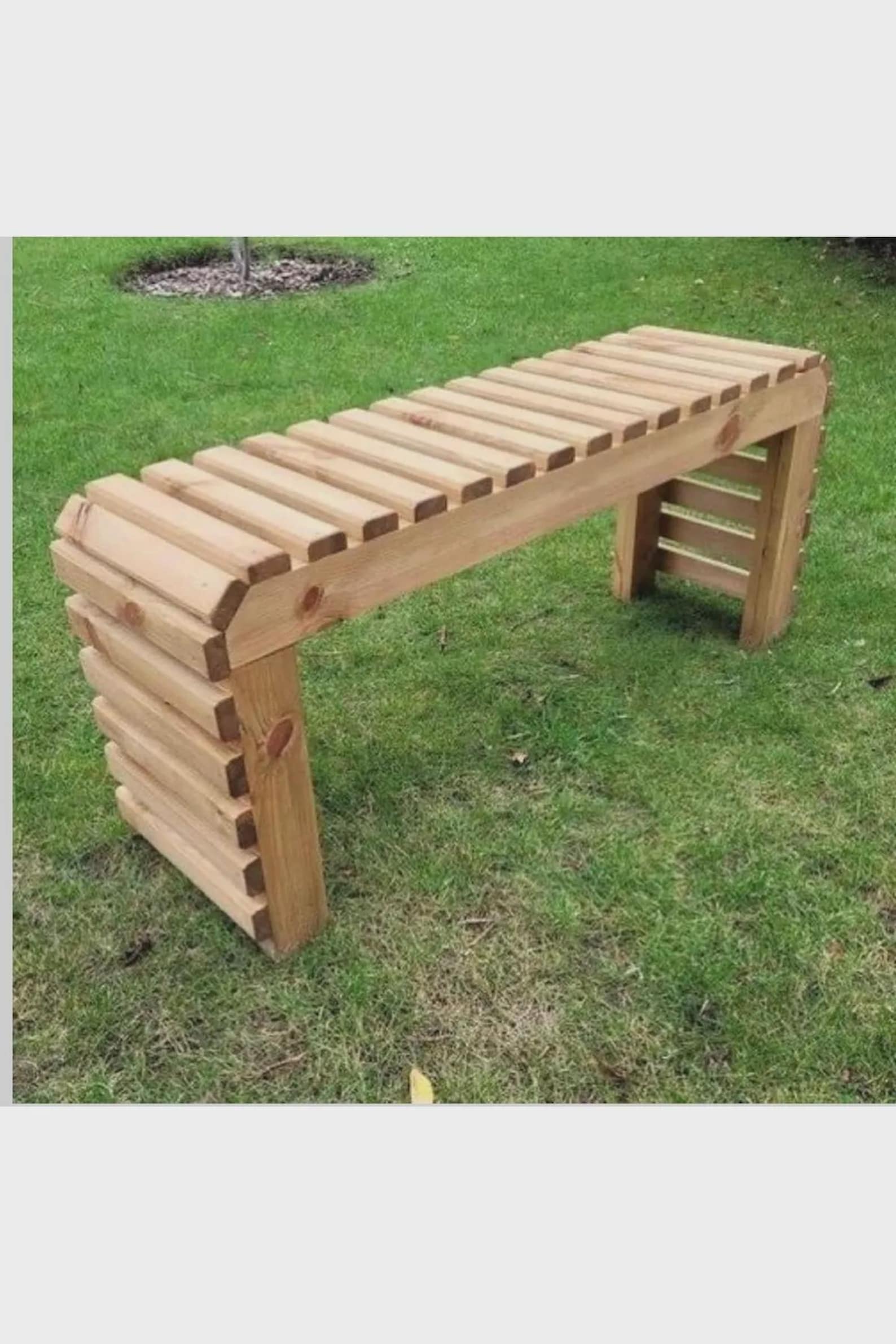 Natural Wood Bench Mini | Handmade Rustic Seating, Small Entryway ...