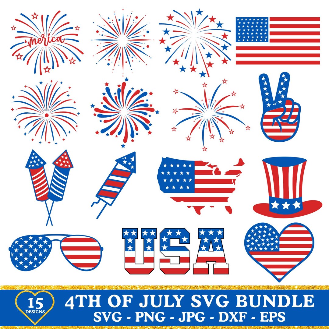 Fireworks SVG Bundle, Independence Day Svg, Firecracker SVG, 4th of ...