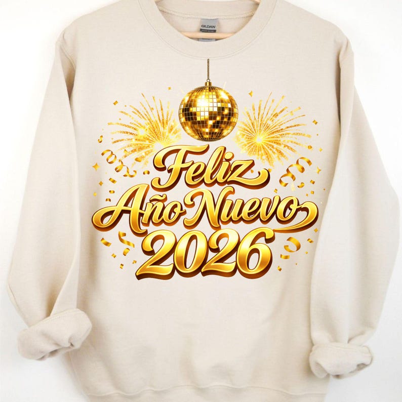 Feliz Año Nuevo 2026 PNG Nouvel An espagnol Fête rétro Célébration ...