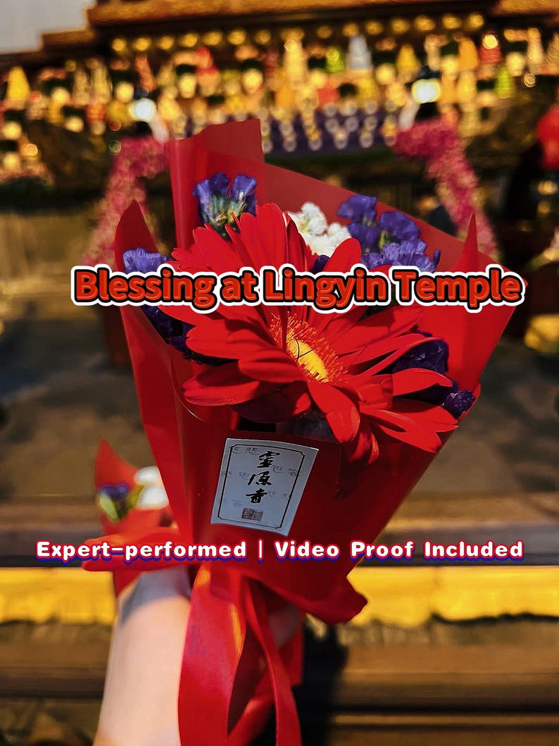 Weekly Flower Offering and Blessing at Lingyin Temple - Etsy