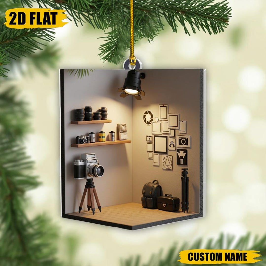 Personalized Photographer Ornament, Custom Name Camera Gift, Photo ...