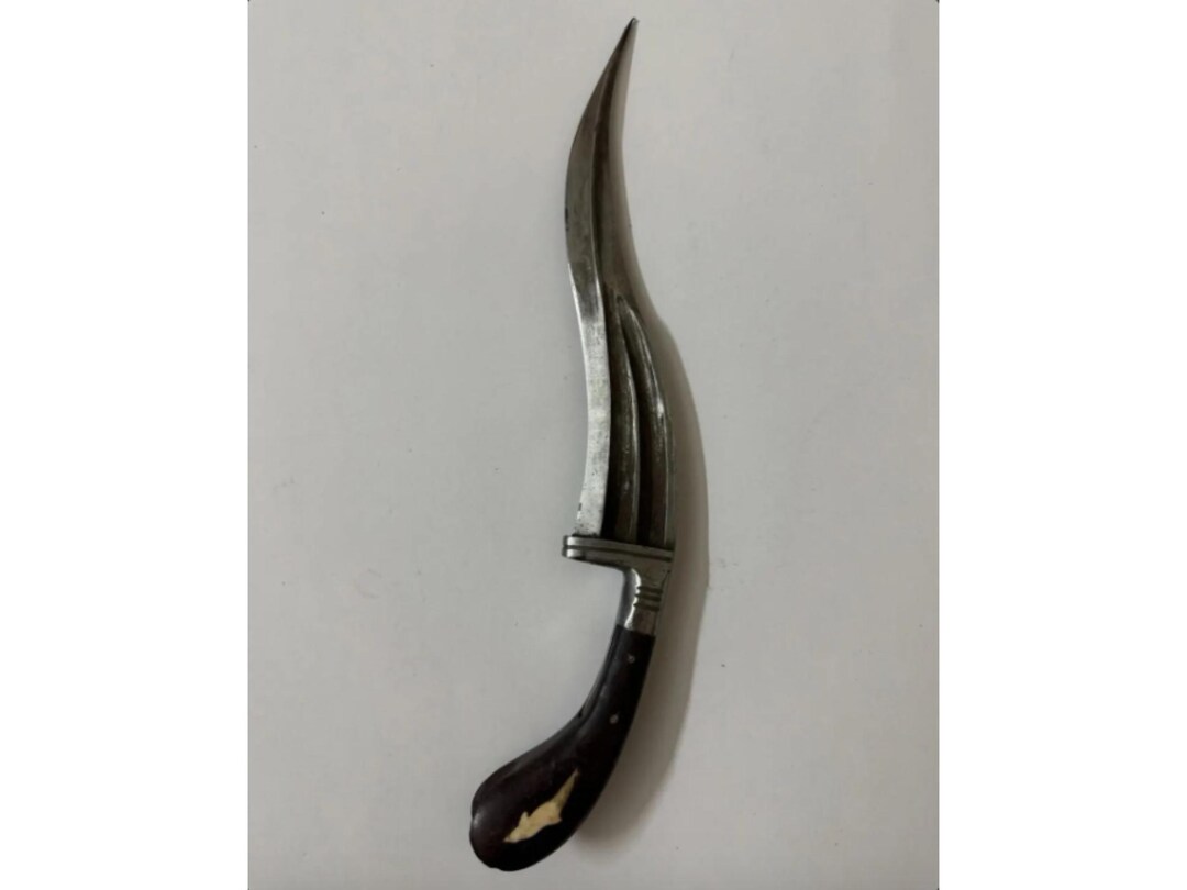 Dagger Khanjar Damascus Wootz Sword Tulwar Talwar Tegha Broad Blade ...
