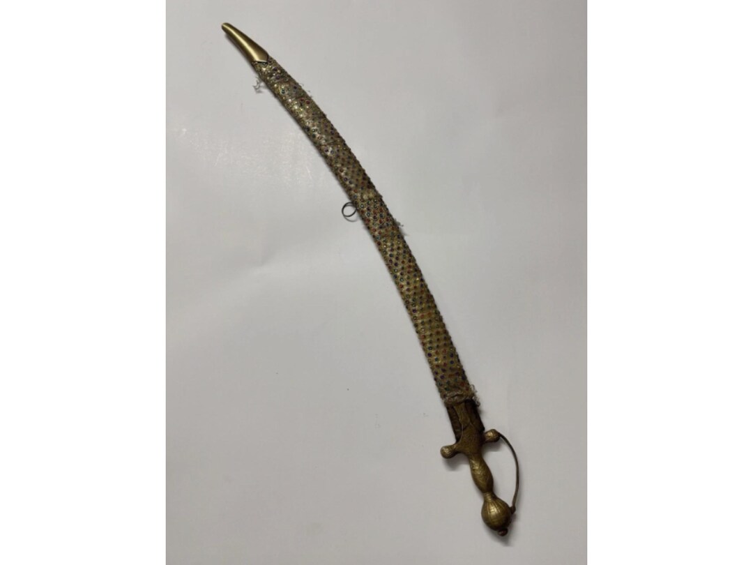 Brass Sword Talwar Tulwar Tegha Damascus Wootz Broad Blade Handcrafted ...
