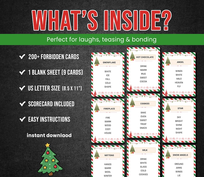 Christmas Forbidden Words Games, Forbidden Words, Christmas Party Games ...