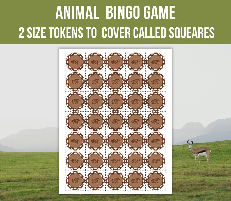 Animal Bingo, 30 Printable Animal Bingo Cards, Animal Birthday Bingo ...